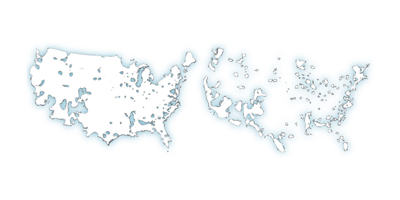 Mapping The Hillary Archipelago And Trump's Ocean - Fast Company