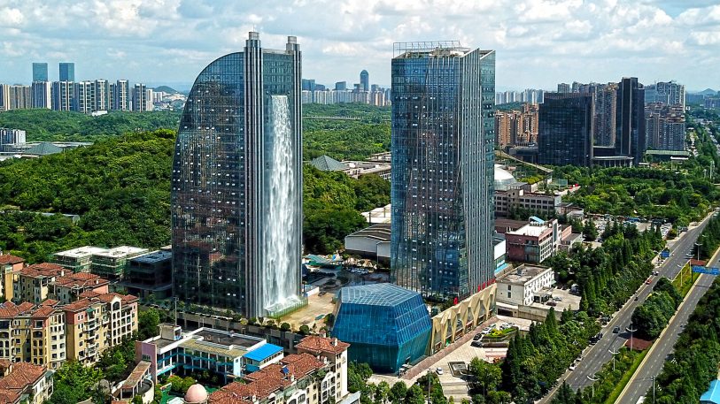 This wild new skyscraper is topped with a functioning waterfall - Fast ...