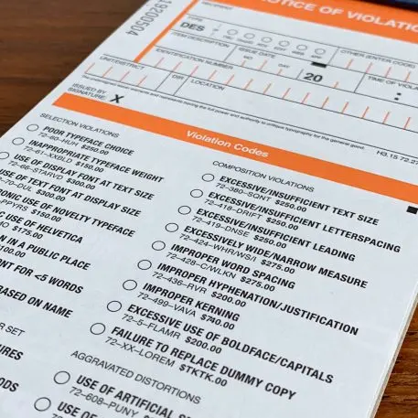 Write people up for their design crimes with this ticket book - Fast ...