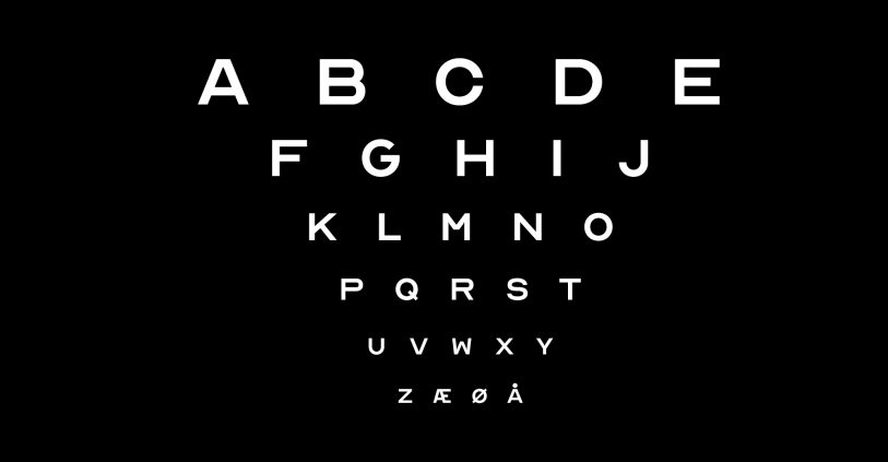 The letters opticians use on eye charts is now an elegant typeface ...