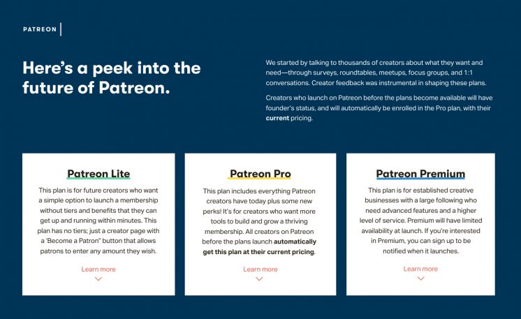Patreon introduces new tiers for creators. Can it avoid another "fiasco ...