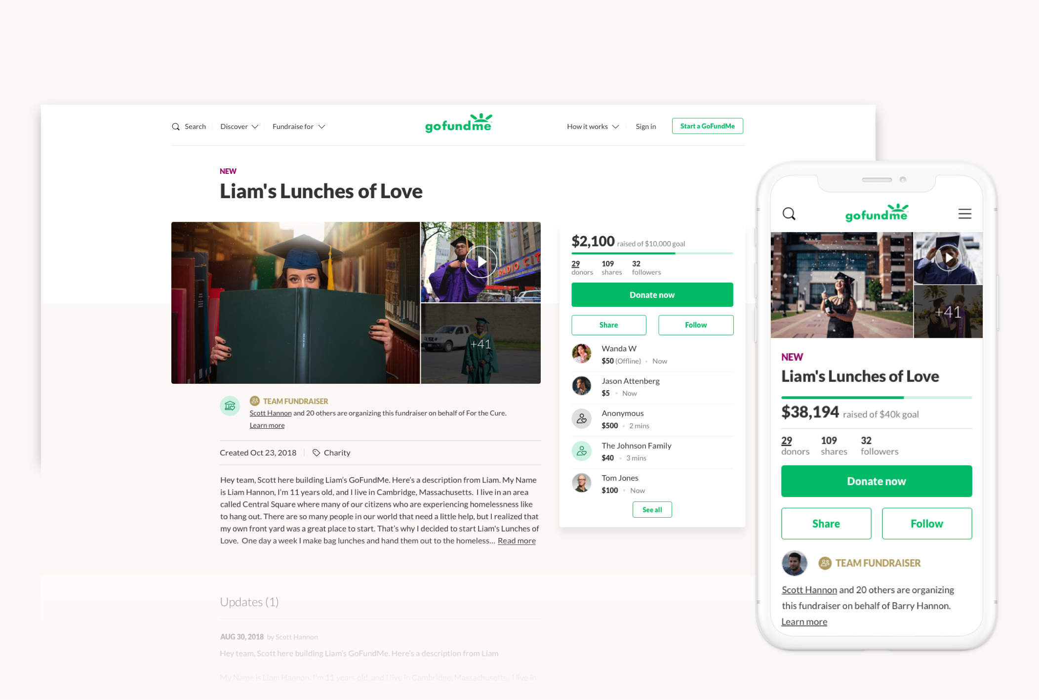 GoFundMe's new site is designed to make you give more, faster - Fast ...