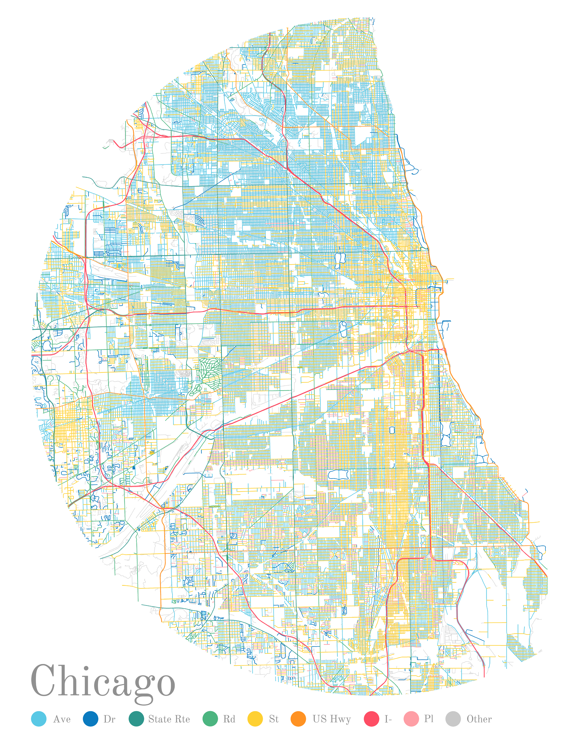These colorful maps reveal the hidden logic of your city's street names ...