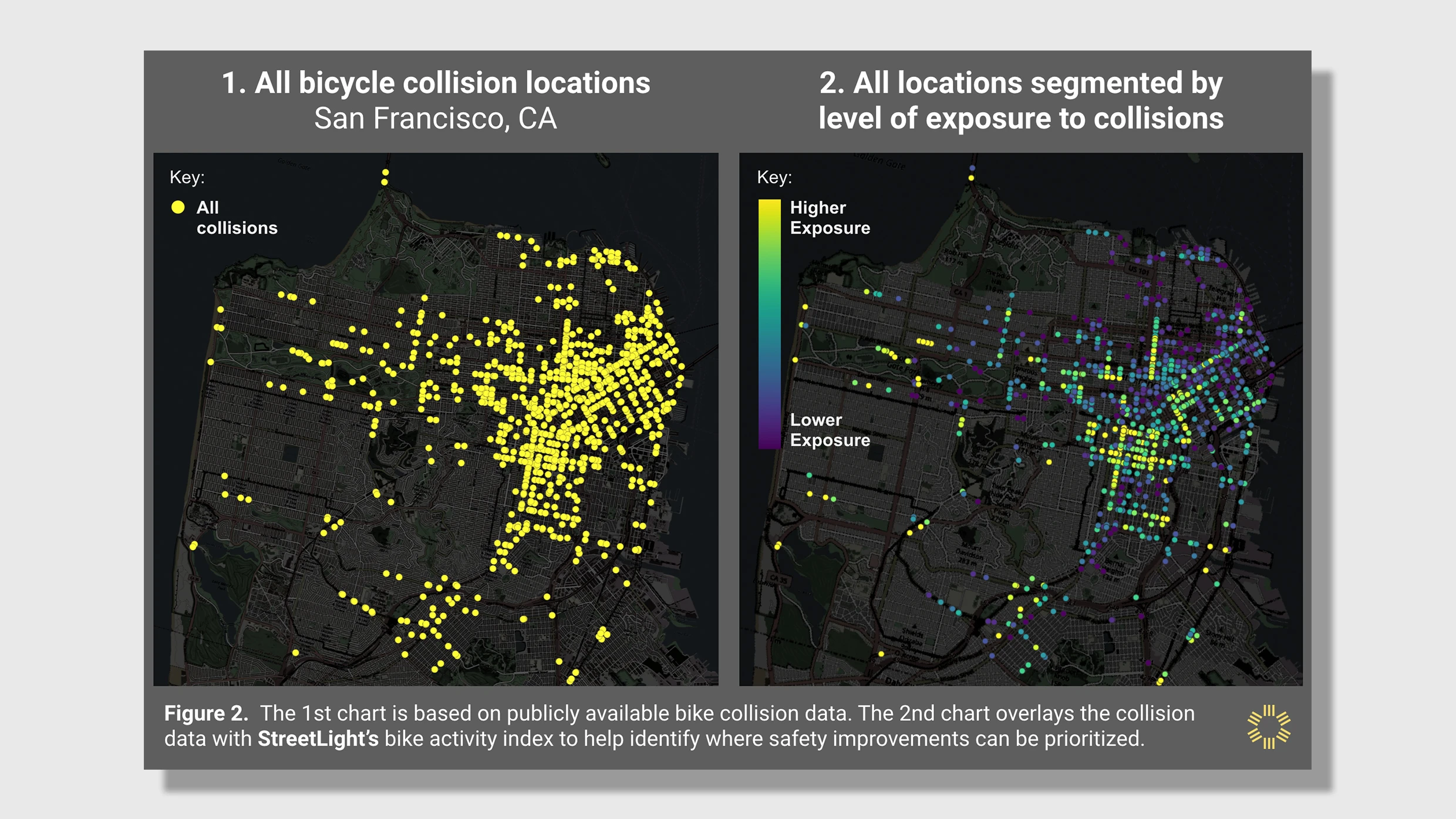 This glowing map shows the most-biked streets in San Francisco - Fast ...