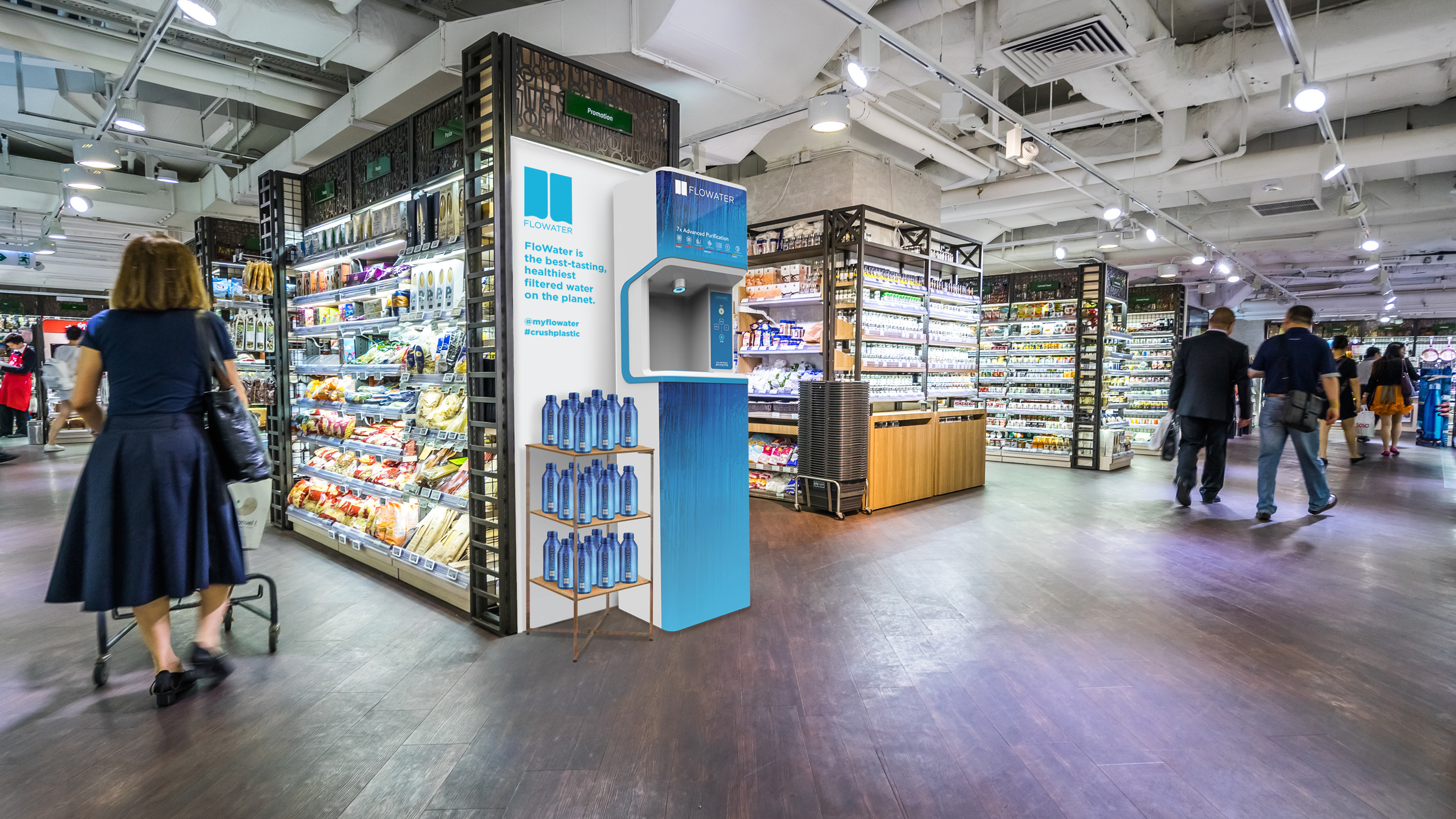 These refill stations now sell reusable aluminum bottles for the same ...