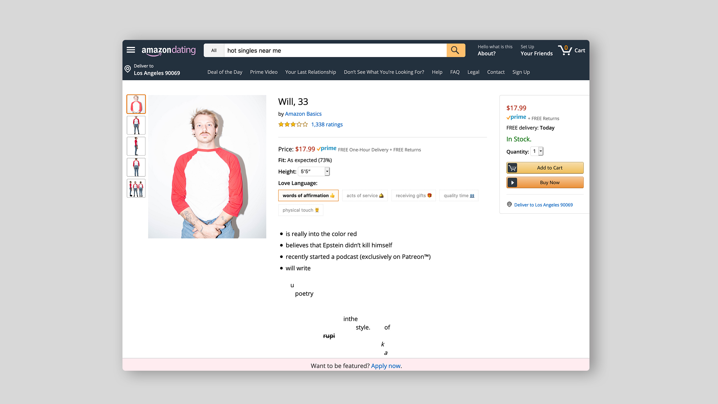 Amazon Prime's UX works disturbingly well as a dating site - Fast Company
