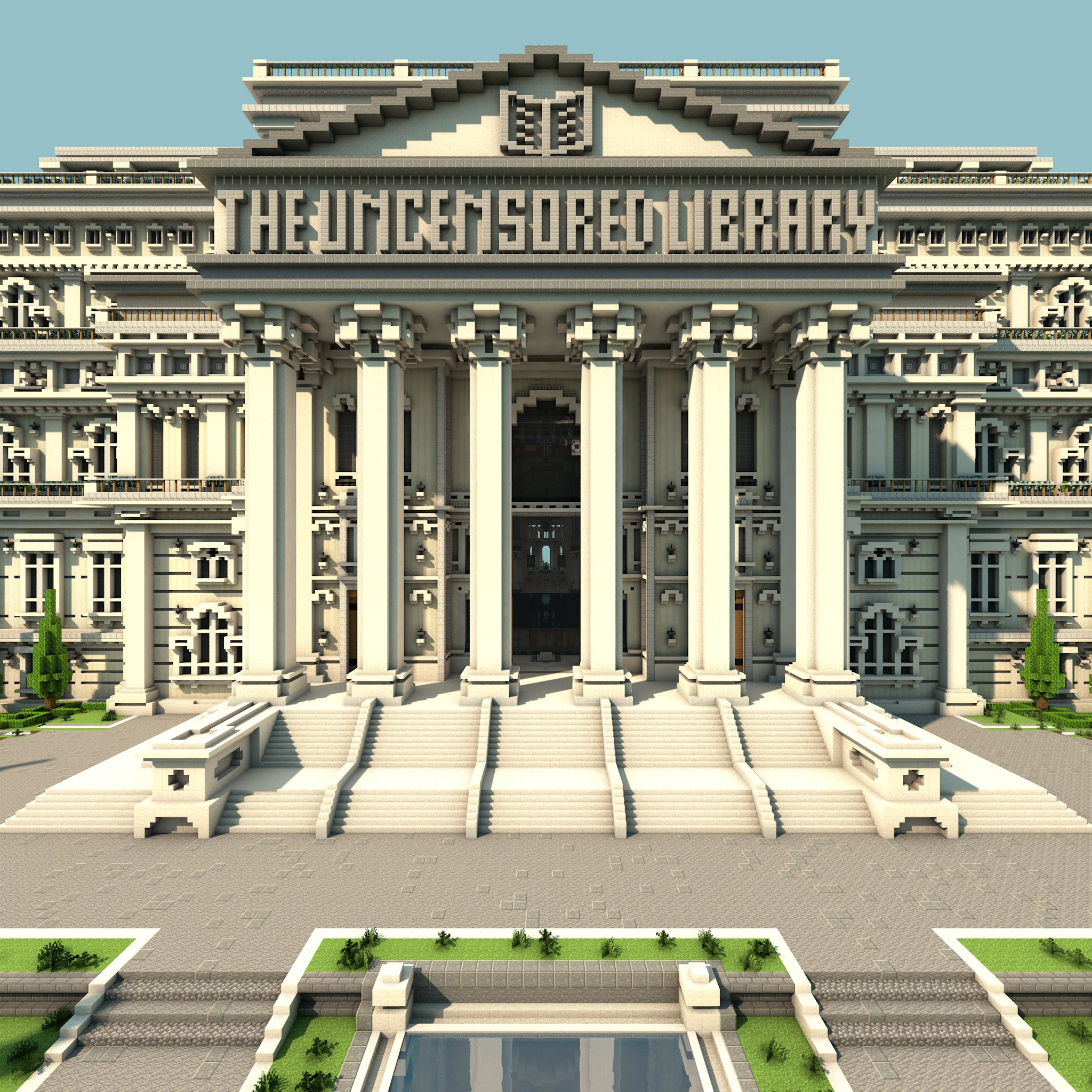 This beautiful library in 'Minecraft' lets people access the work of ...