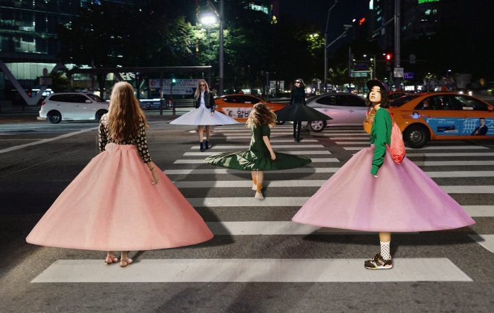 From massive hats to rattan cages: Fashion gets a socially distanced ...