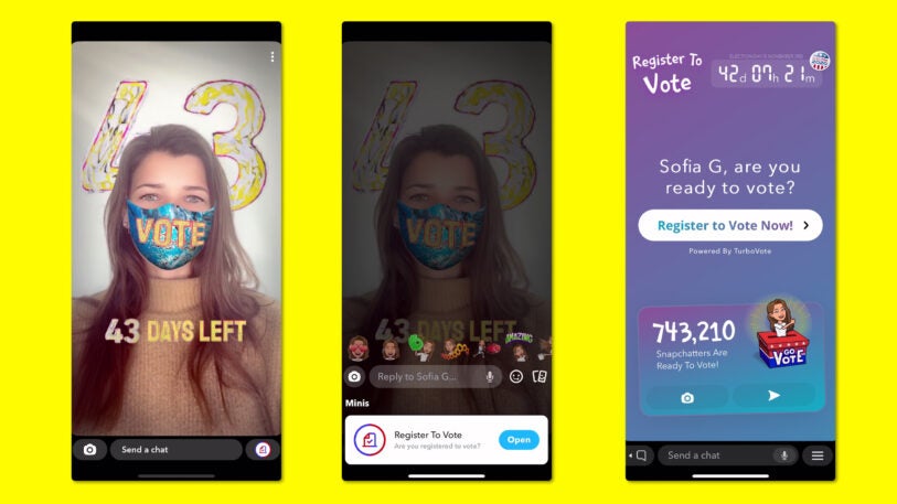 Snap has registered 750,000 people to vote in 2020. Here's its plan to ...
