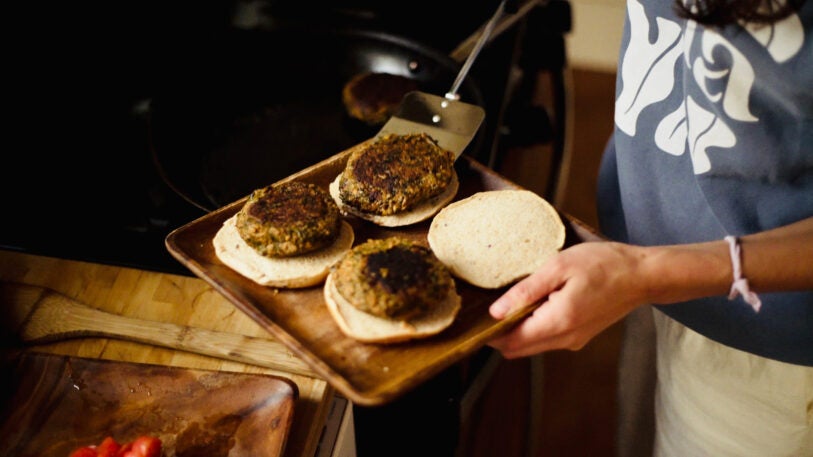 The main ingredient in this burger doesn't require land or fresh water ...