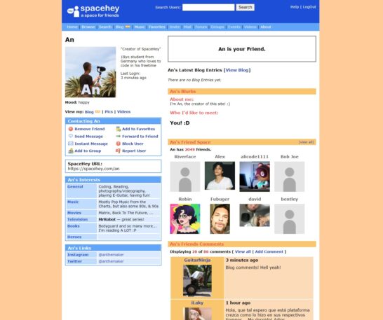 This MySpace clone is the social media nostalgia hit you need right now ...