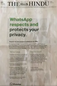 Facebook responds to WhatsApp privacy outrage with front page ads in ...