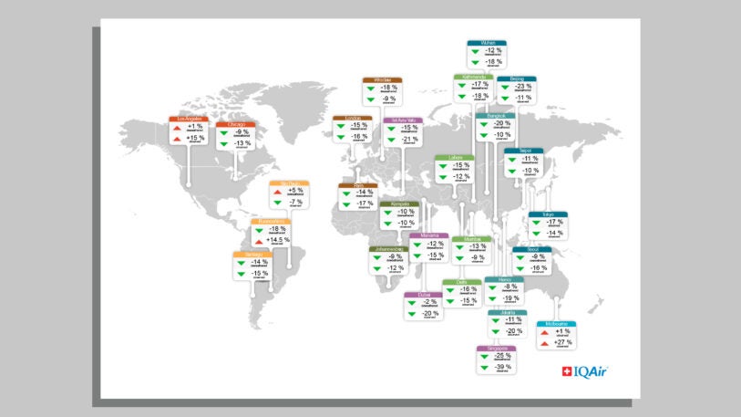 This map shows how air pollution changed in 2020 - Fast Company