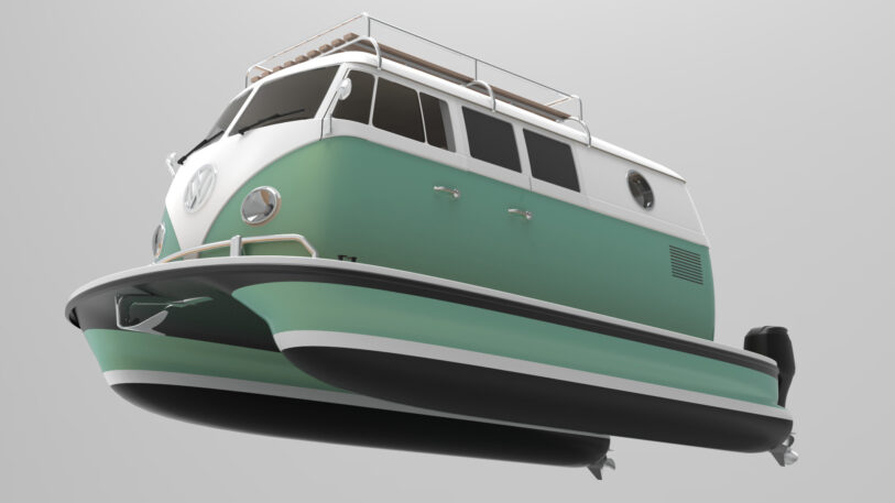 I hate myself for loving this whimsical VW bus pontoon boat - Fast Company