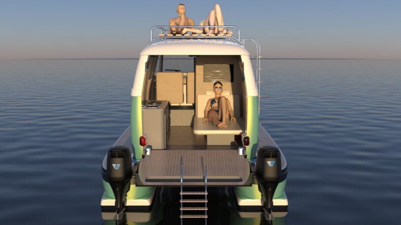 I hate myself for loving this whimsical VW bus pontoon boat - Fast Company