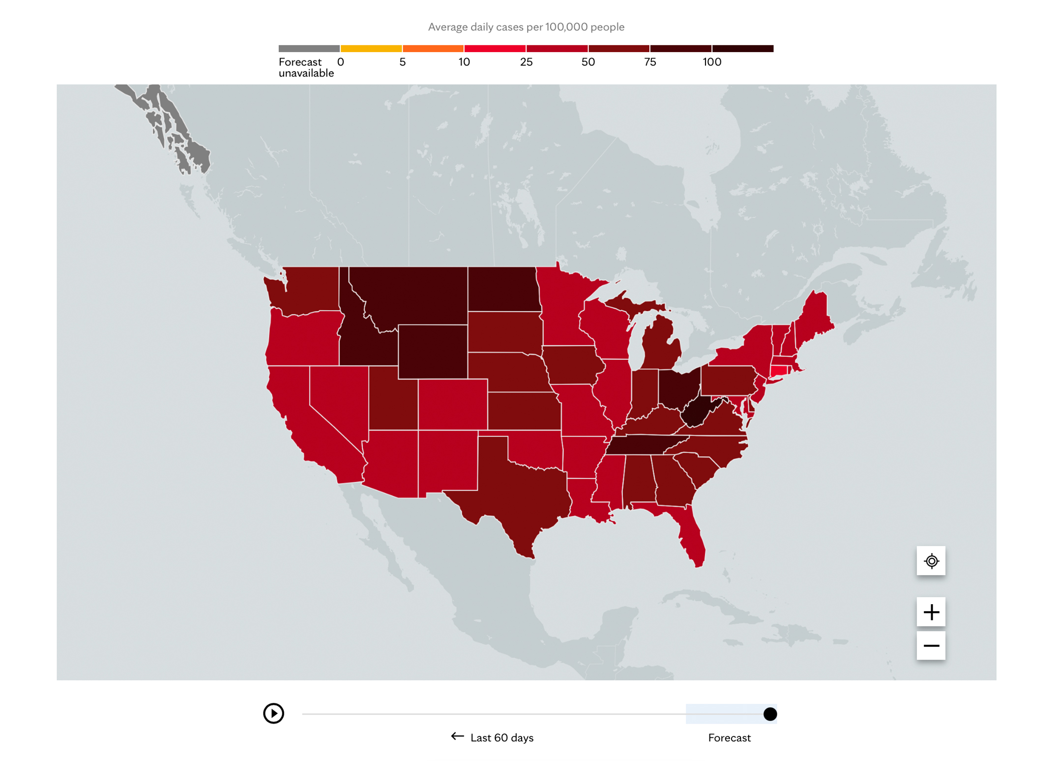 Delta variant danger zones: COVID-19 forecast map shows where hotspots ...