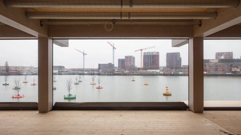 90% of Rotterdam is below sea level. So the city built an office ...