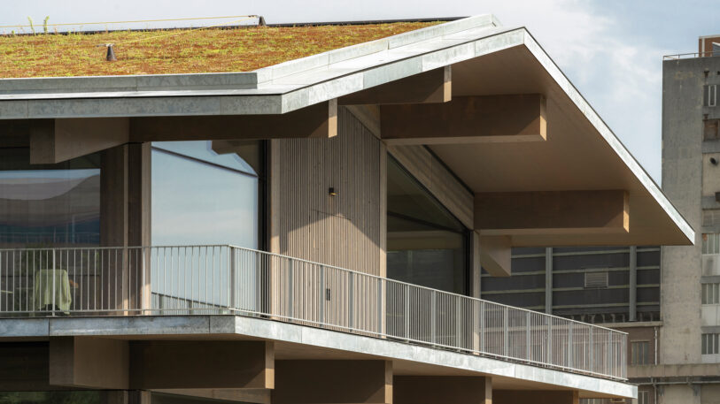 90% of Rotterdam is below sea level. So the city built an office ...