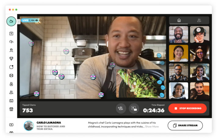 This 24/7 livestream starring chefs is going after the $500 billion ...