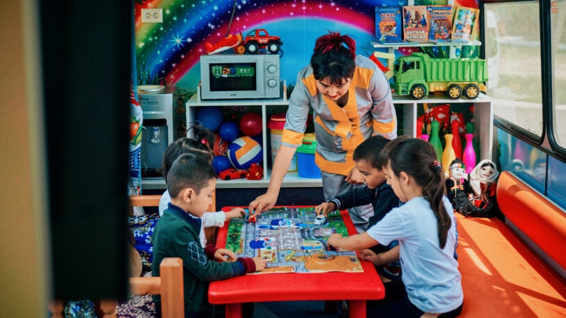 These school buses double as mobile preschools in remote areas - Fast ...