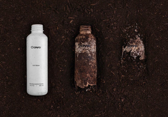 This water bottle is made with food waste—and designed to biodegrade ...