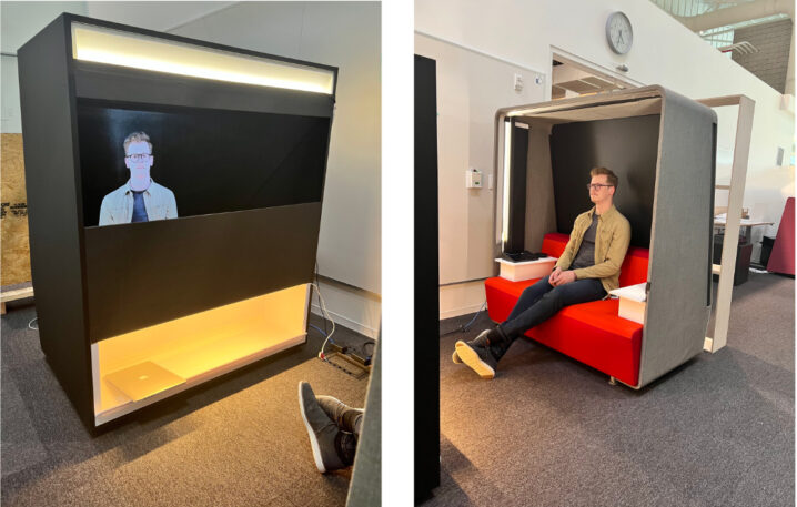Logitech unveils booths for more immersive video calls - Fast Company