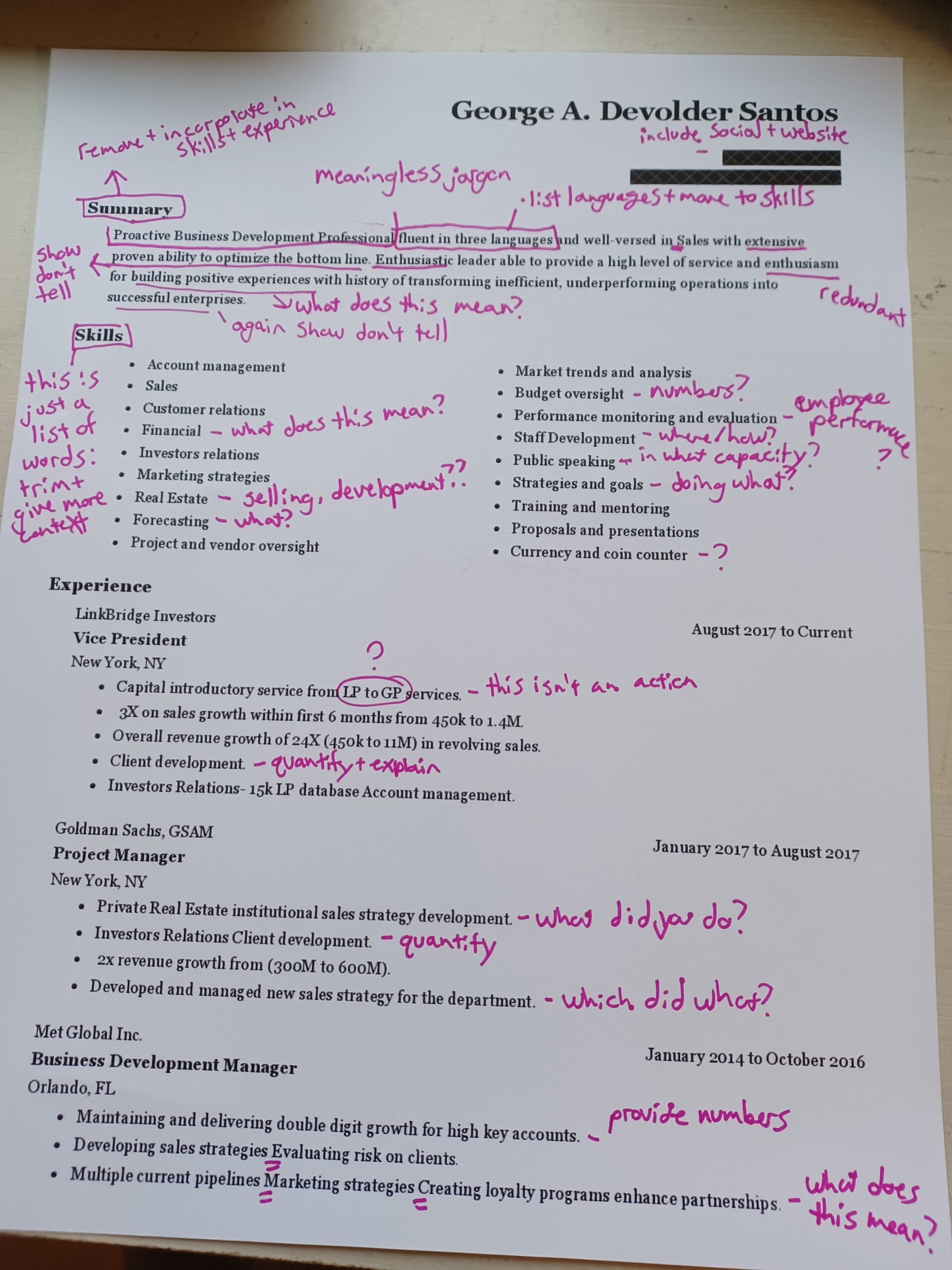 George Santos just gave a master class in how not to write a résumé ...