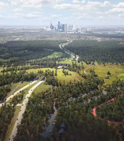 Houston covered its Memorial Drive highway with a park