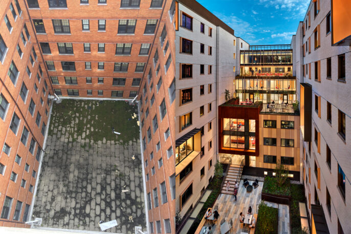 Renovating this 1930s 'doughnut' building meant losing space but ...