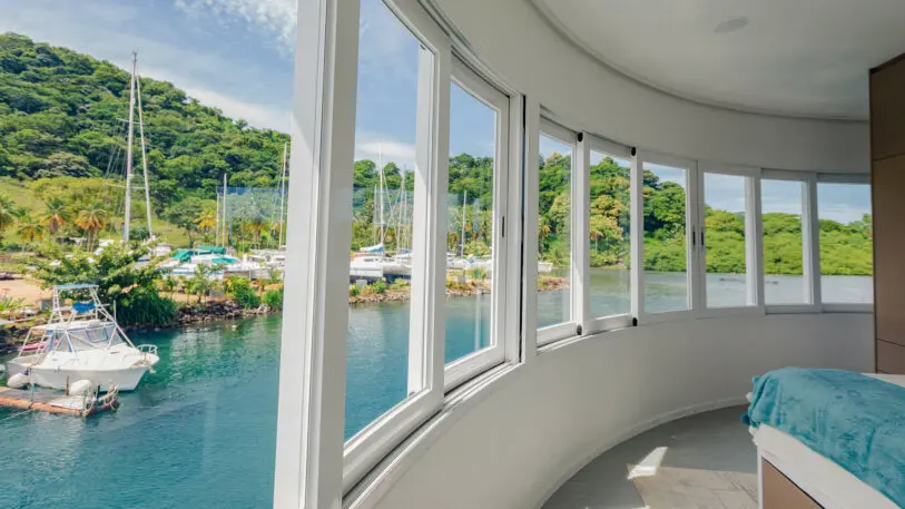 The SeaPods are self-sufficient spherical ocean-bound residences.