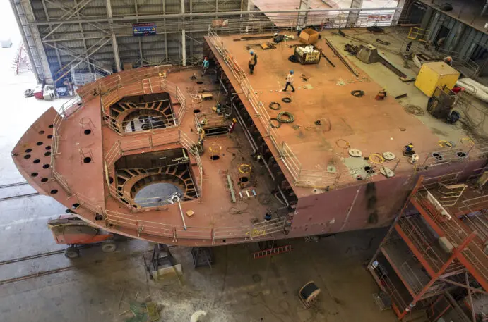 The 260-foot-long Eco Edison will house U.S. wind turbine technicians