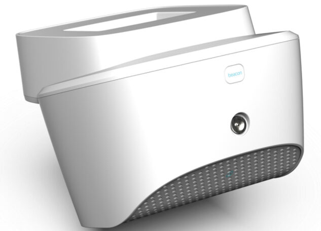 Beacon's wall-mounted disinfection device is designed to kill germs
