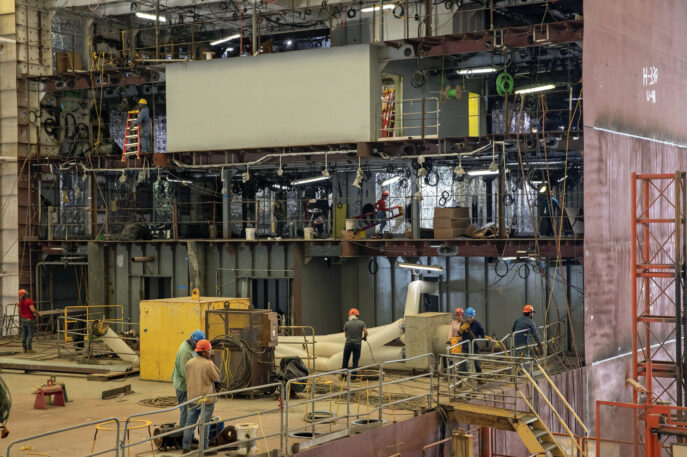 The 260-foot-long Eco Edison will house U.S. wind turbine technicians