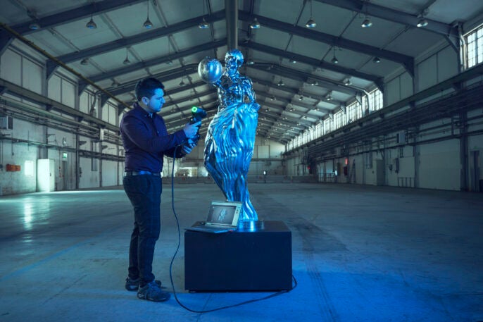 The first generative AI statue is impressive and impossible