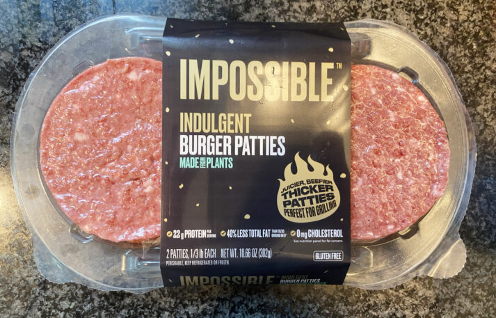Impossible’s new “Indulgent” burger has more calories, fat, and sodium