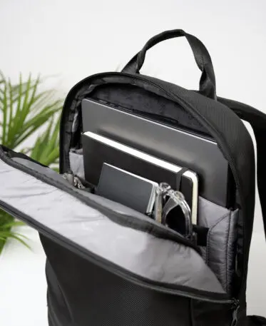 These backpacks are made entirely from one material so they're recyclable