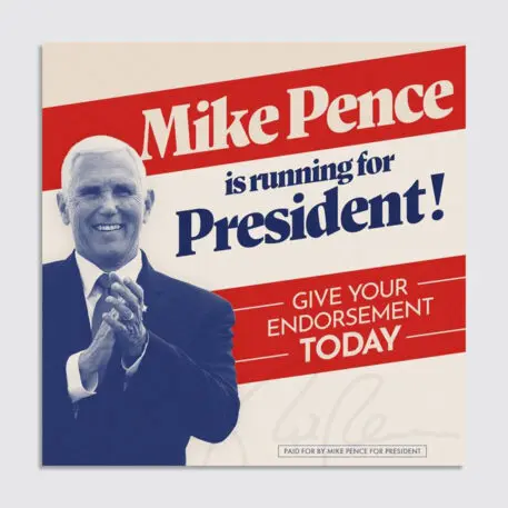 Mike Pence's Republican primary campaign logo is perfect—for him
