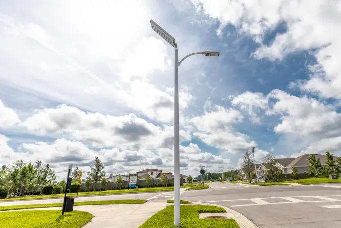 Streetleaf's solar streetlights stay on when the power goes off