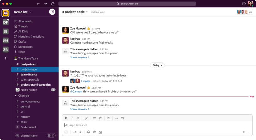 Slack will soon let you mute your coworkers