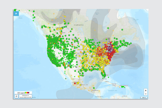 Air quality index maps show where wildfire smoke is the worst