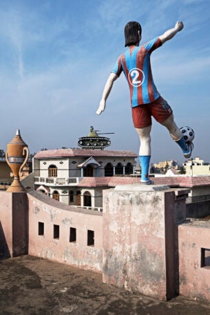 What is the story behind India's wild water tank sculptures?