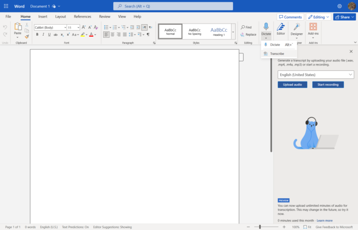 Microsoft Word has great transcription built in. Here's how to use it.