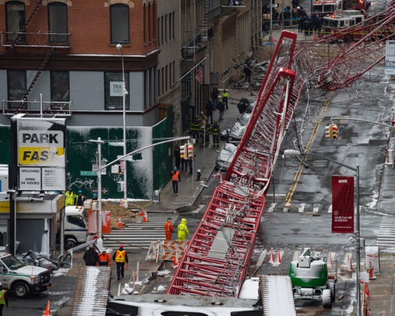 Why do construction cranes collapse?