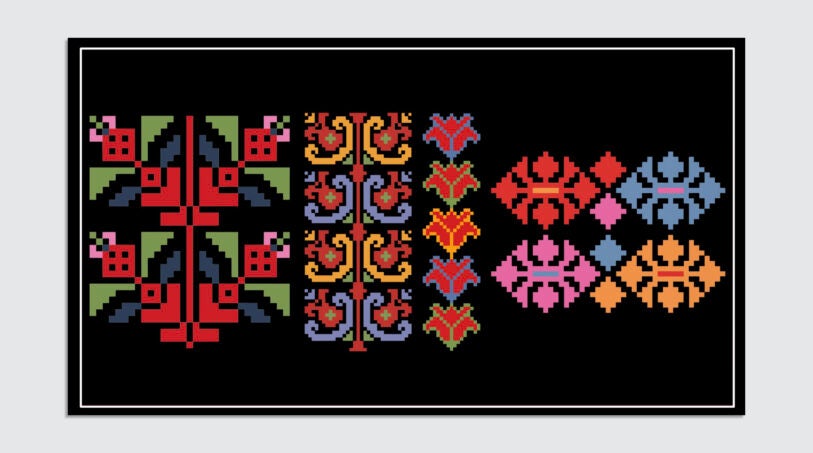 Tirazain is helping preserve Palestinian cross-stitching patterns