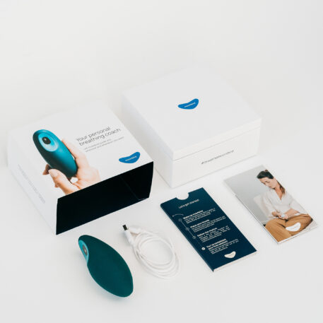 The Moonbird breathing coach is designed to keep you relaxed