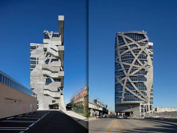 The (W)rapper is a distinctive office building with a wild exoskeleton