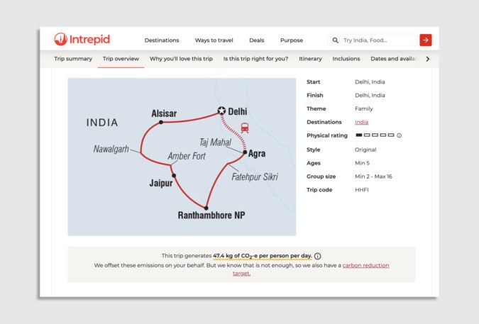 Intrepid Travel launches an industry-leading carbon labeling program