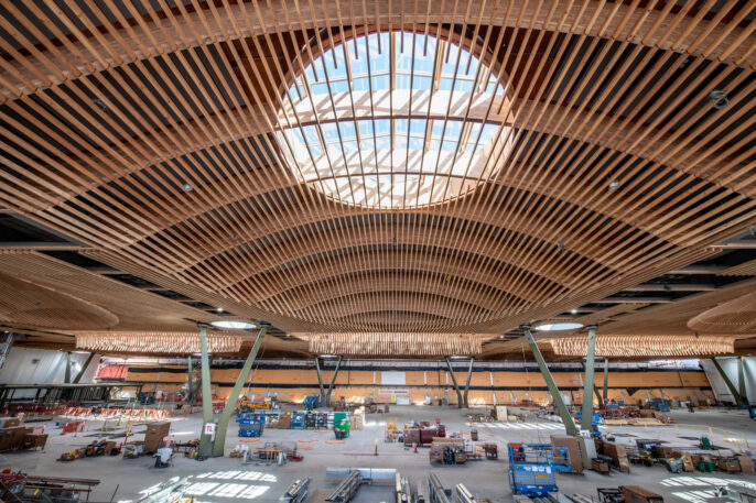 New PDX airport terminal looks futuristic, but it’s built out of wood