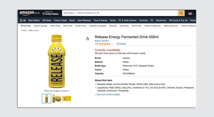 Why a stunt selling Amazon drivers' urine as an energy drink took off