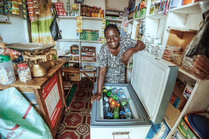 In rural Africa, these fridges are powered by solar panels and ice ...